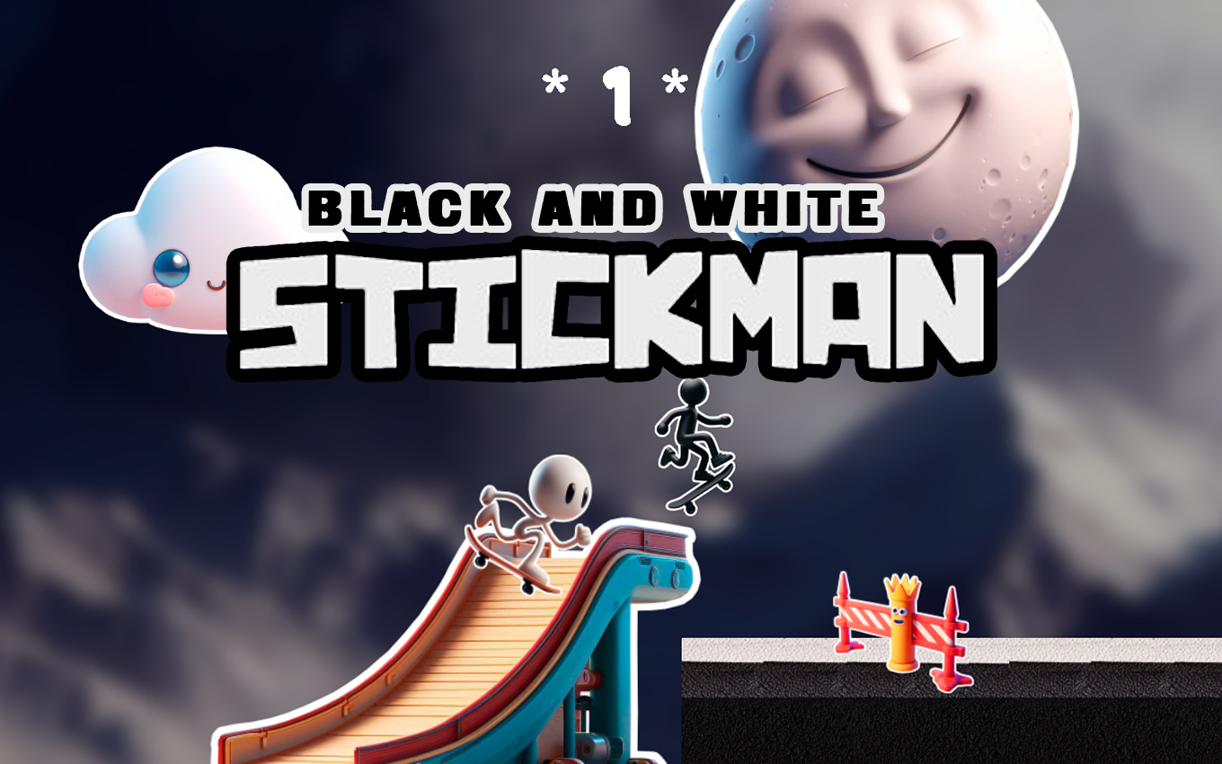 Black and White Stickman 🕹️ Spiele Kostenlos auf Play123